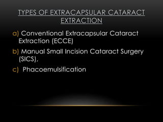 Management of Cataract | PPTX