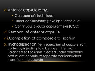 Management of Cataract | PPTX
