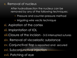 Management of Cataract | PPTX
