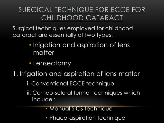 Management of Cataract | PPTX | Eye and Vision Conditions | Diseases ...