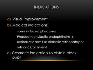 Management of Cataract | PPTX