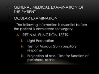 Management of Cataract | PPTX