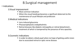 Management of cataract | PPTX