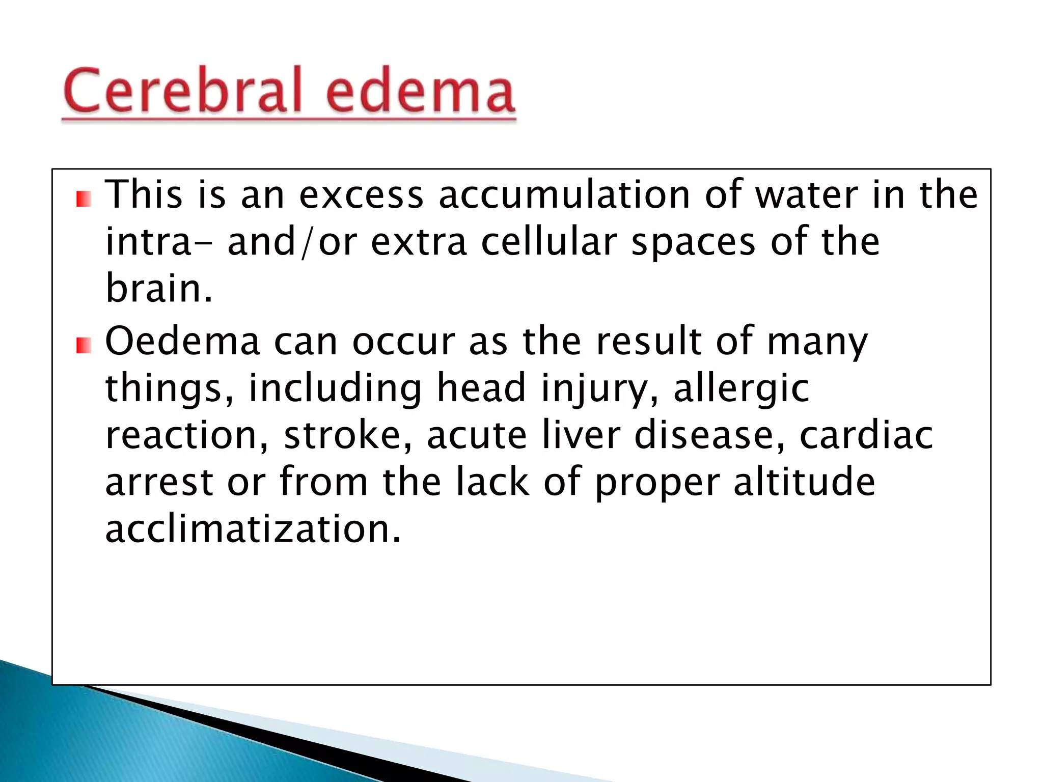Managementof cerebral edema | PPTX