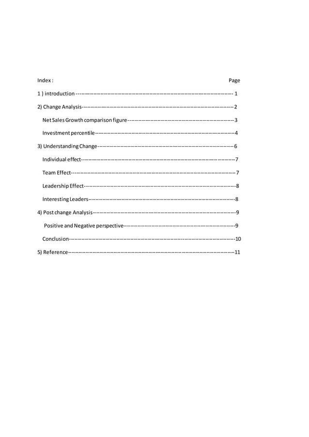 Management of change, assignment june 2015, ICM, U.K | PDF