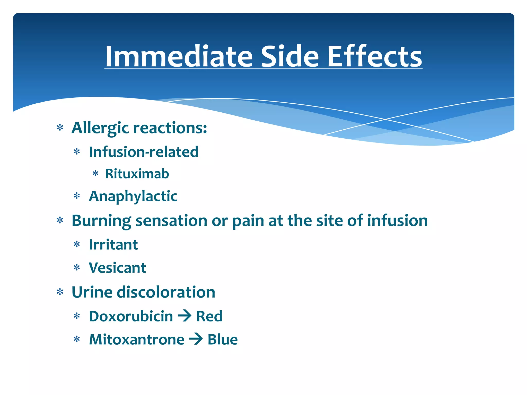 Management of chemotherapy complications | PPTX