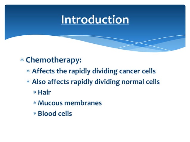 Management of chemotherapy complications | PPTX