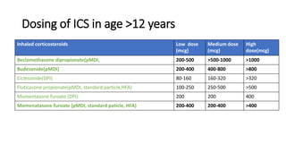 Management of chronic asthma Pediatrics | PPTX