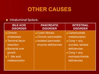 Management of chronic diarrhoea | PPT
