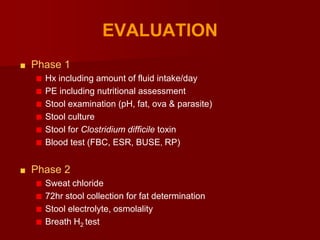 Management of chronic diarrhoea | PPTX