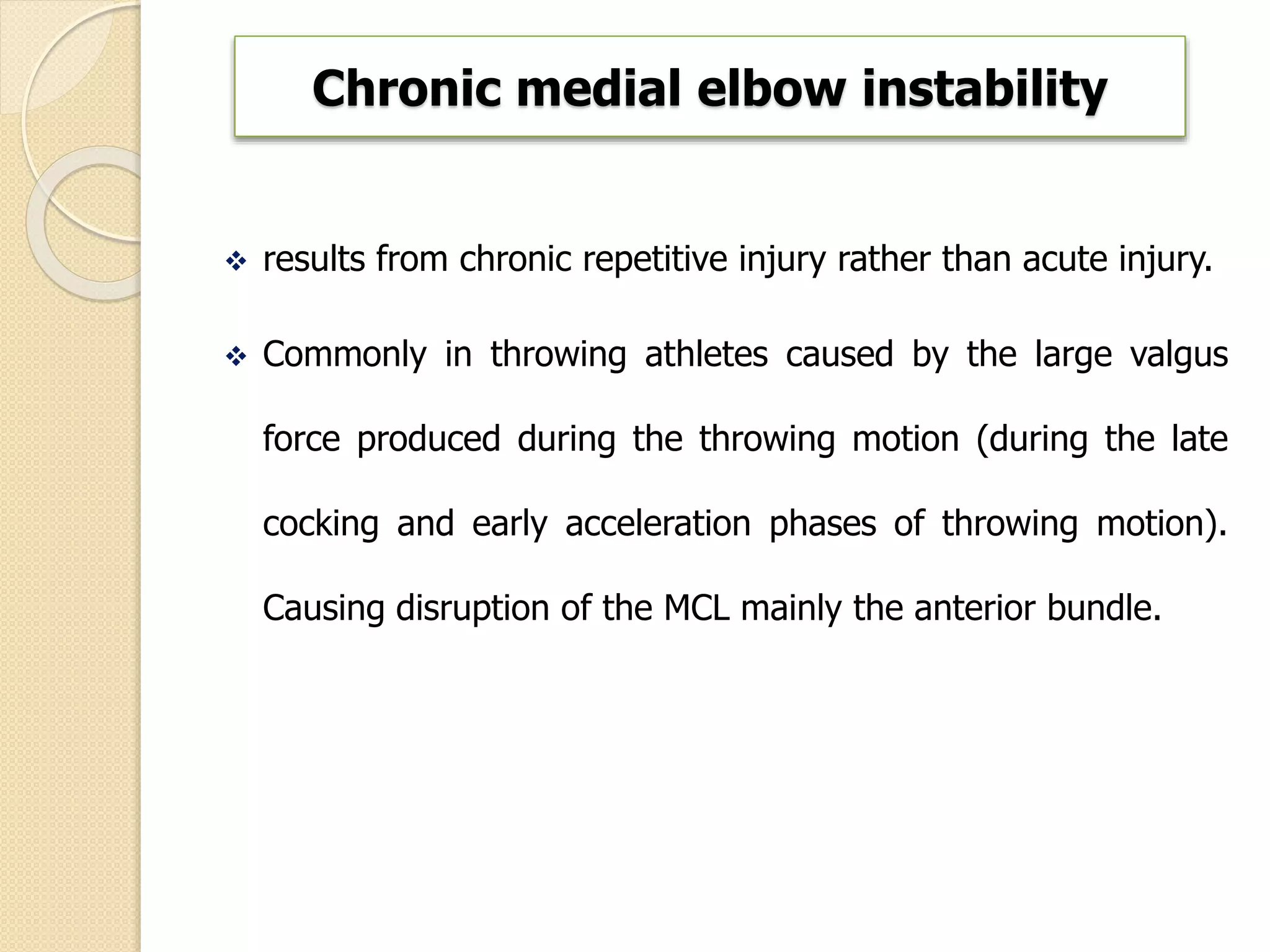 Management of chronic elbow instability 13 | PPTX