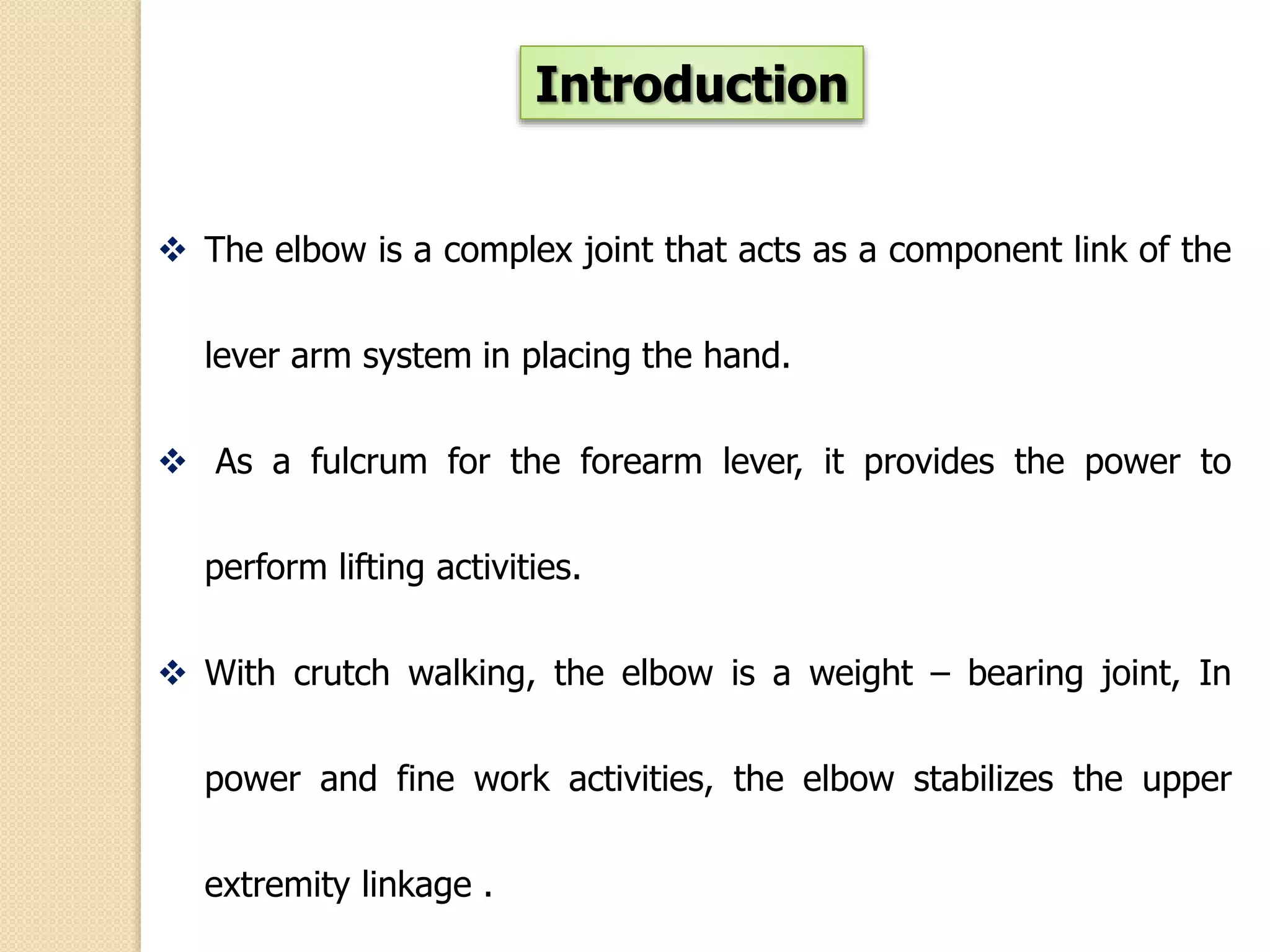 Management of chronic elbow instability 13 | PPTX