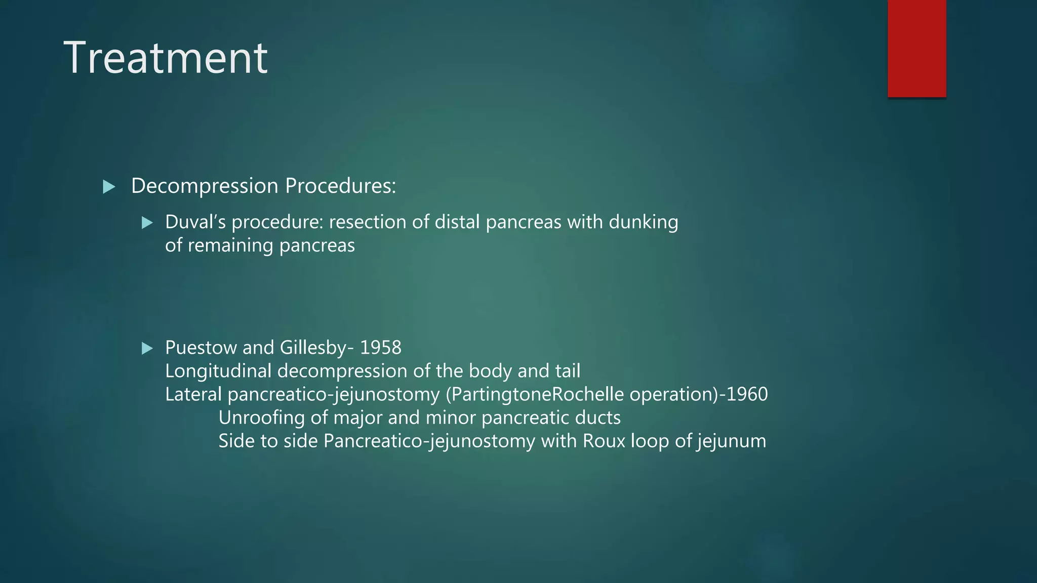 Management of chronic pancreatitis | PPTX