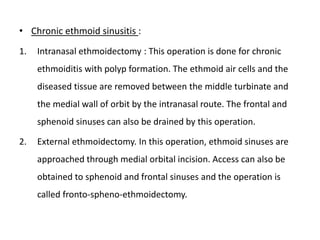 MANAGEMENT OF CHRONIC SINUSITIS.pptx | Ear, Nose and Throat Conditions ...