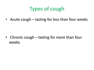 Management of chronic wet cough in childern | PPTX