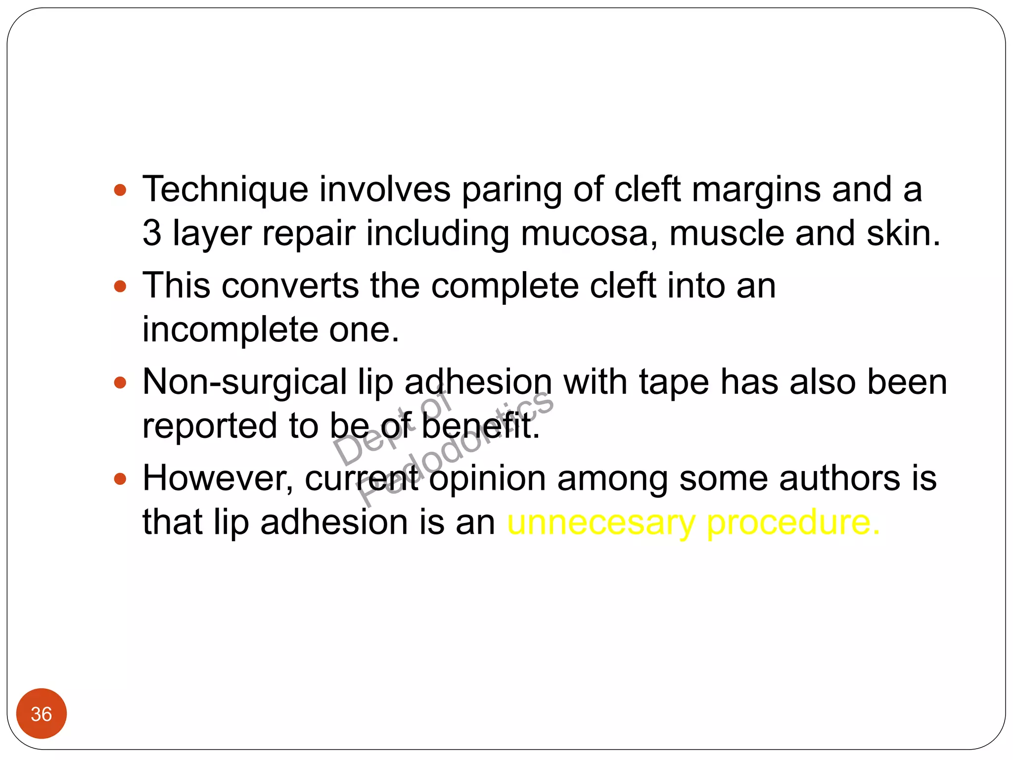 Management of cleft lip and palate | PPTX
