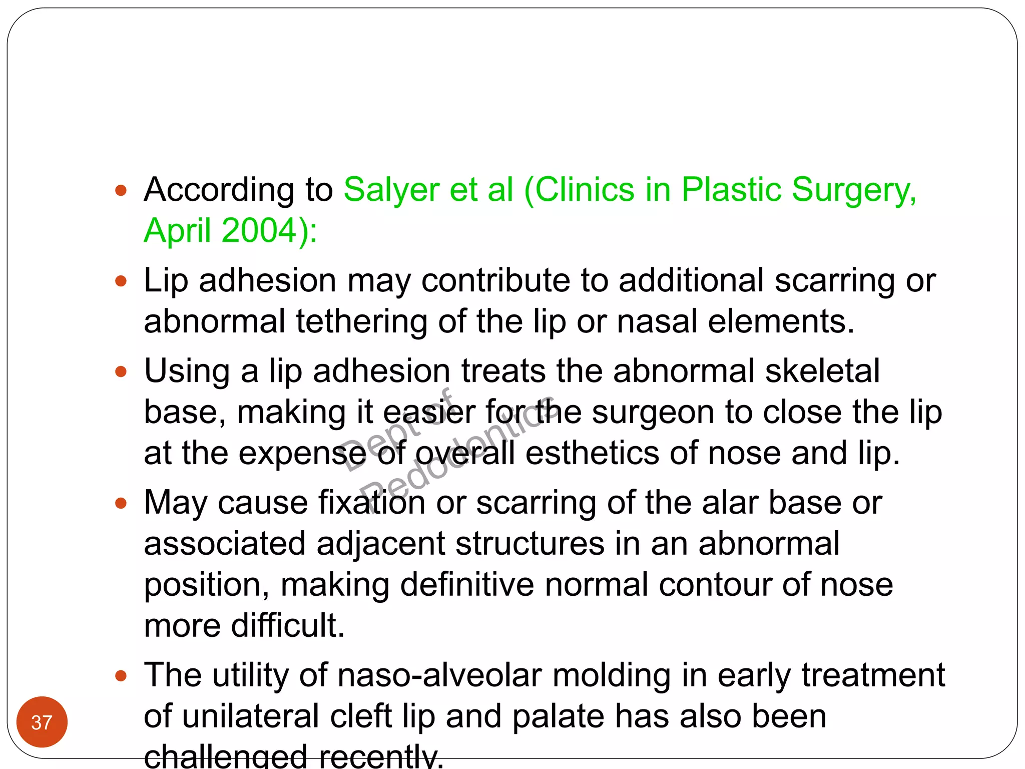 Management of cleft lip and palate | PPTX