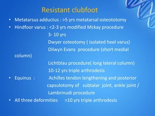 Management of club foot | PPTX