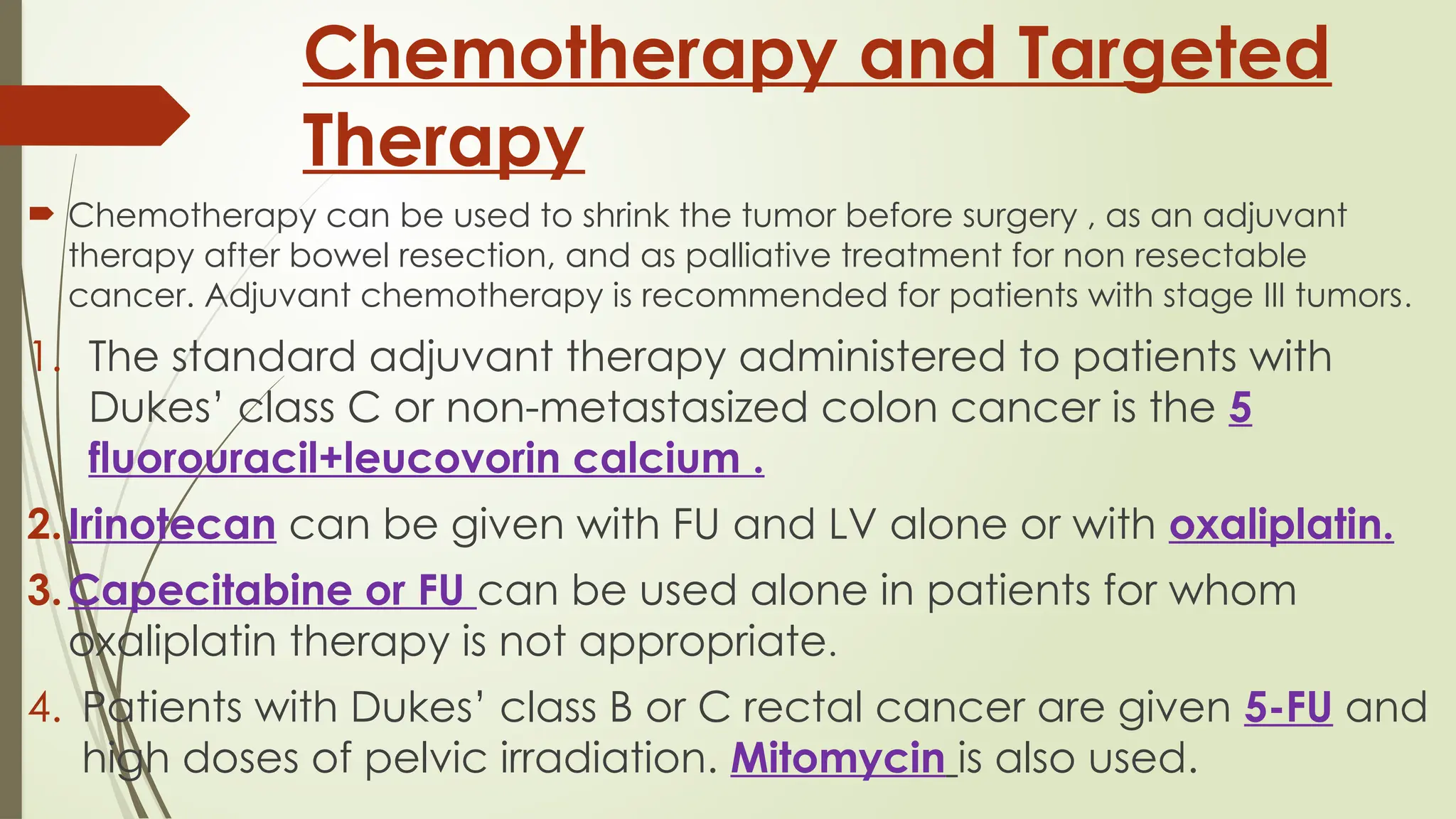 Management of Colon Cancer including diagnosis and treatment.pptx