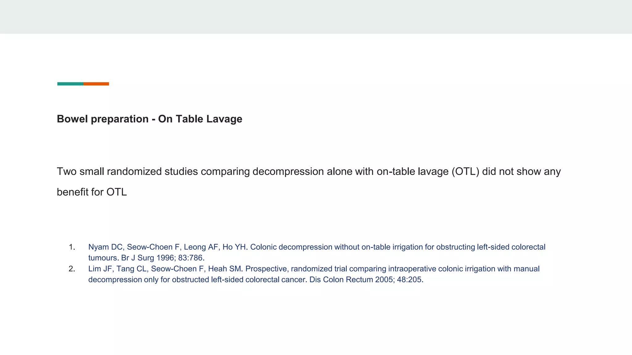 Management of colonic obstruction | PPTX