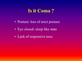 Management of coma | PPTX