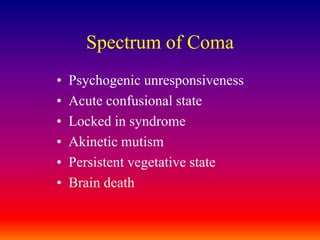 Management of coma | PPTX