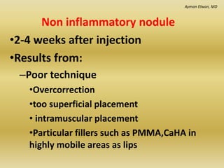Management of complications of dermal fillers implant | PPTX
