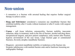 Management of complications of mandibular trauma | PPTX