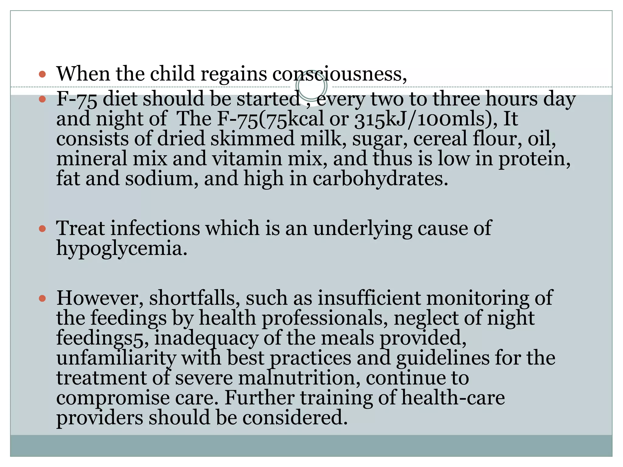 Management of complications of undernutrition in insurgency prone ...