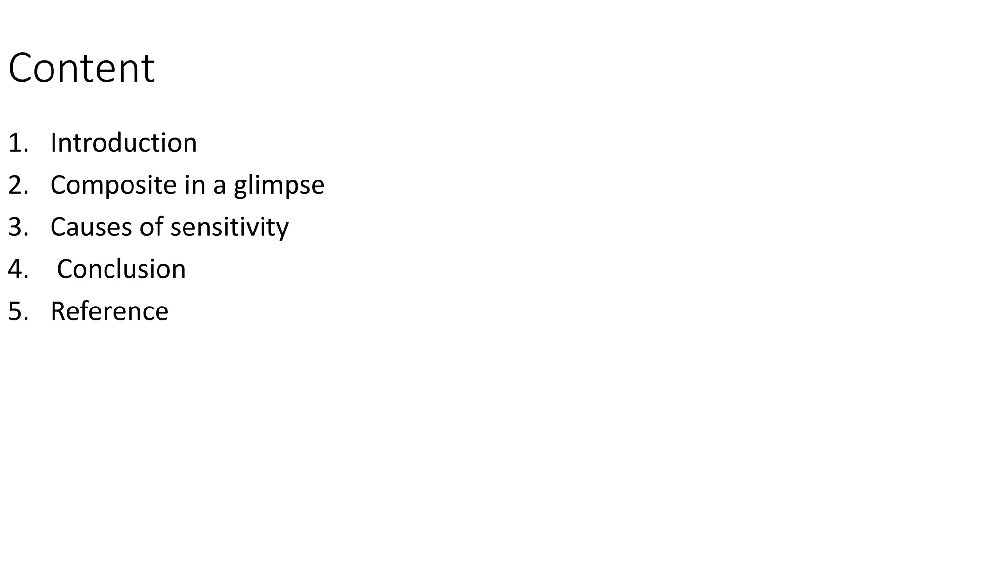 Management of composite sensitivity | PPTX