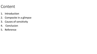 Management of composite sensitivity | PPTX