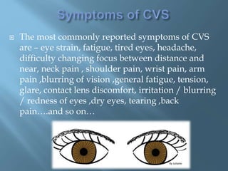 Management of computer vision syndrome | PPTX