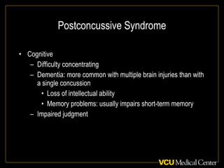 Management of concussions | PPT