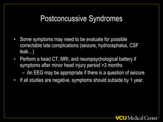 Management of concussions | PPT
