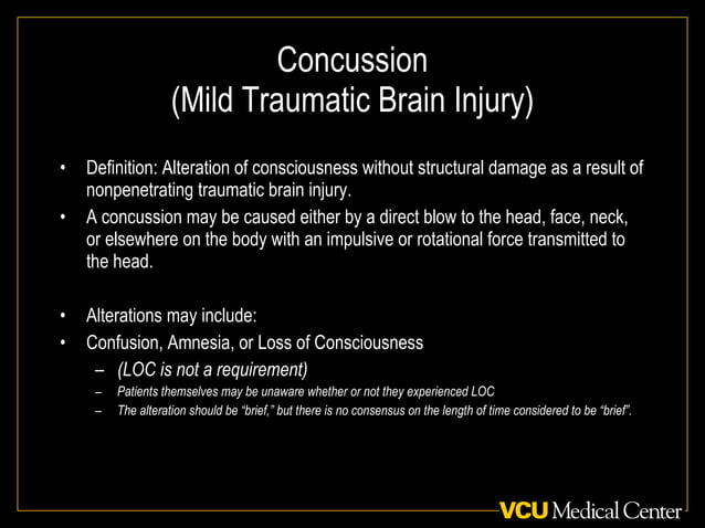 Management of concussions | PPT