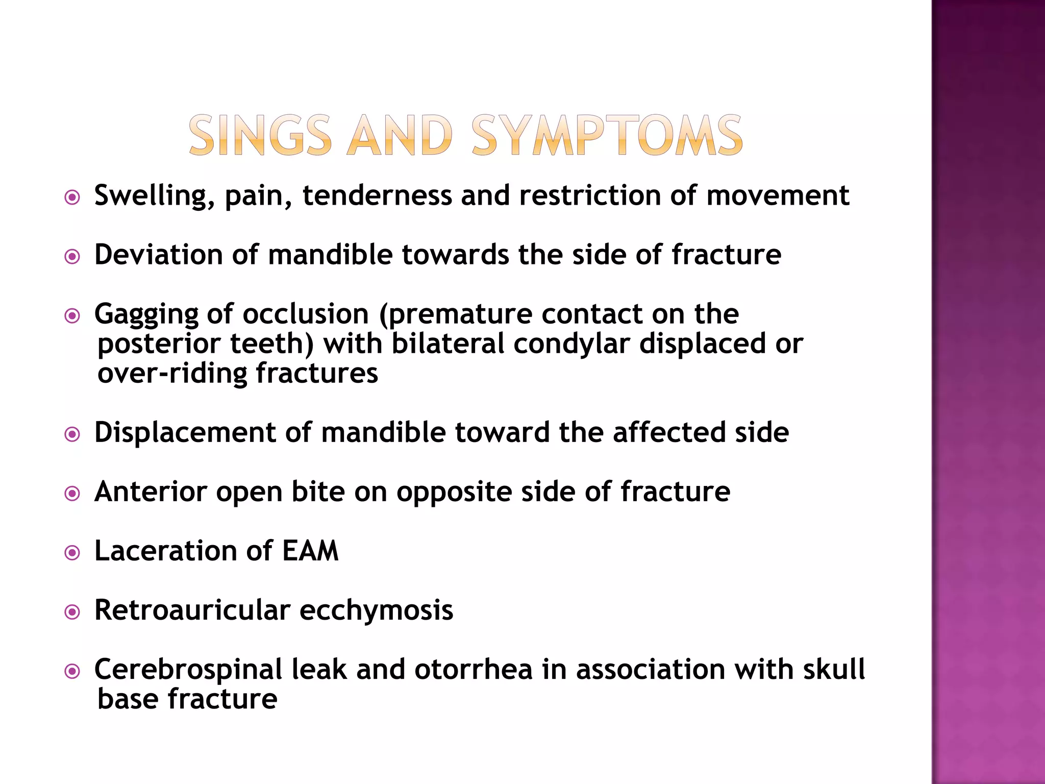 Management of condylar fractures | PPTX