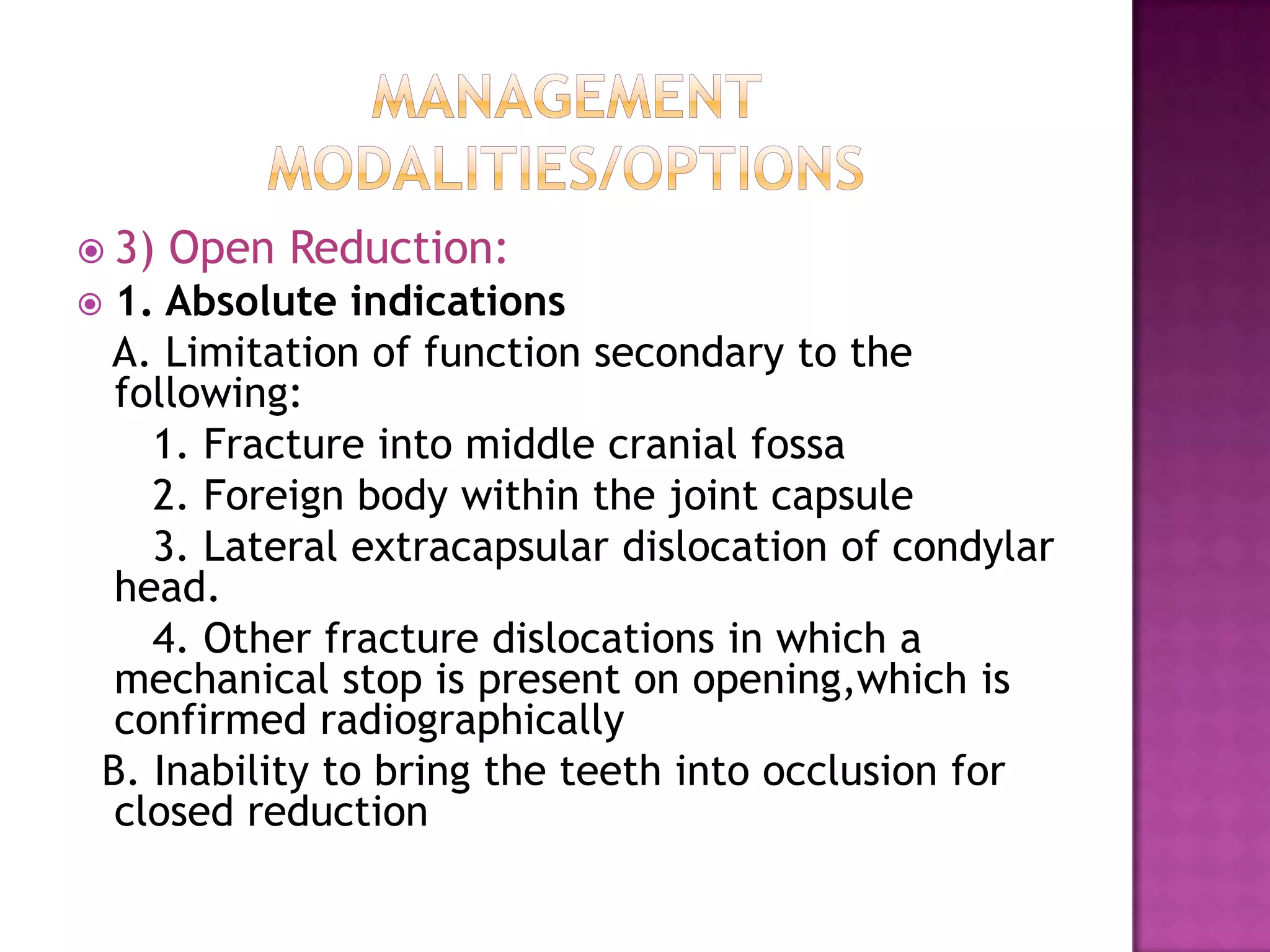 Management of condylar fractures | PPTX