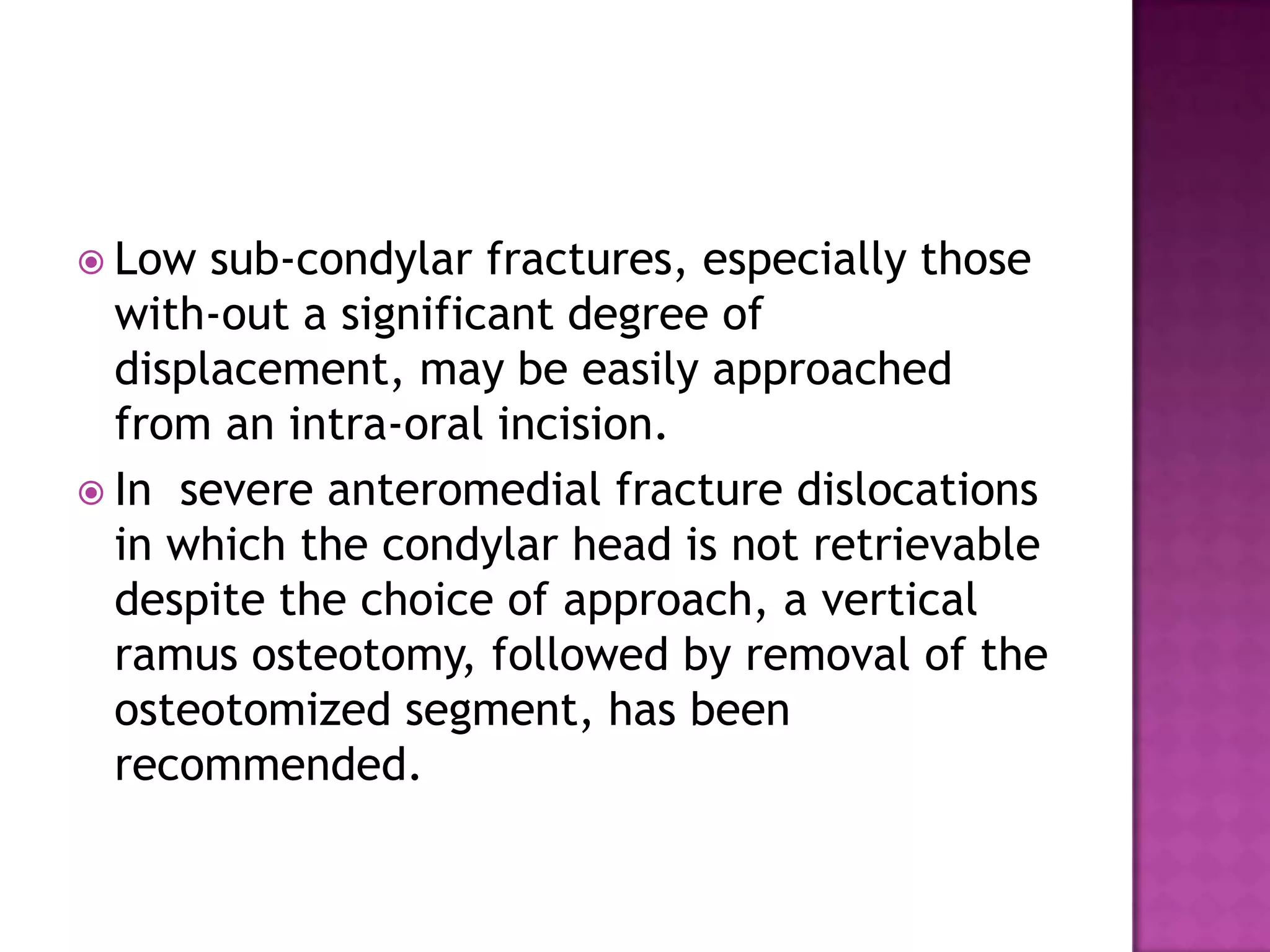Management of condylar fractures | PPTX
