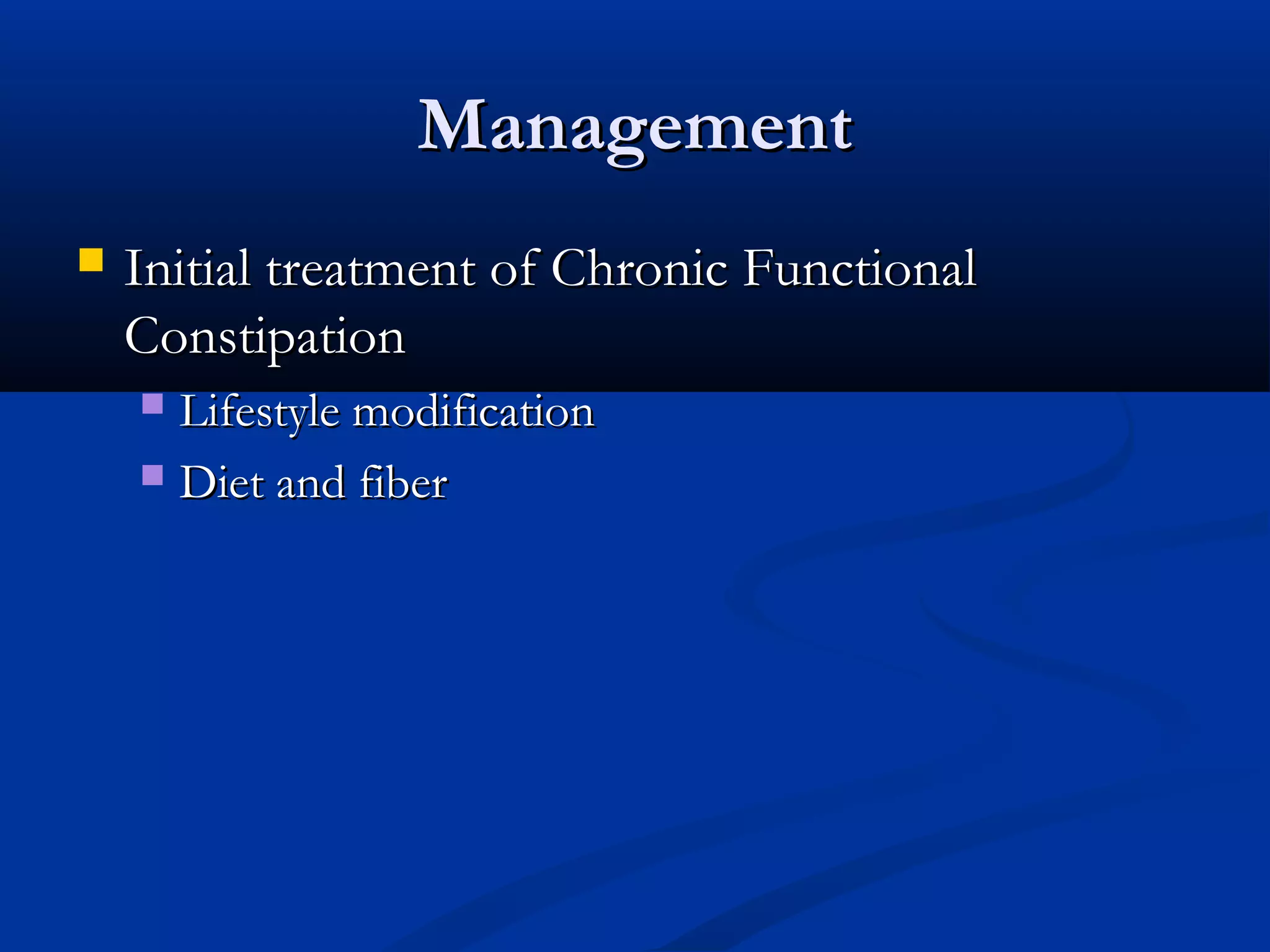Management of constipation in adults 2.0 | PPT