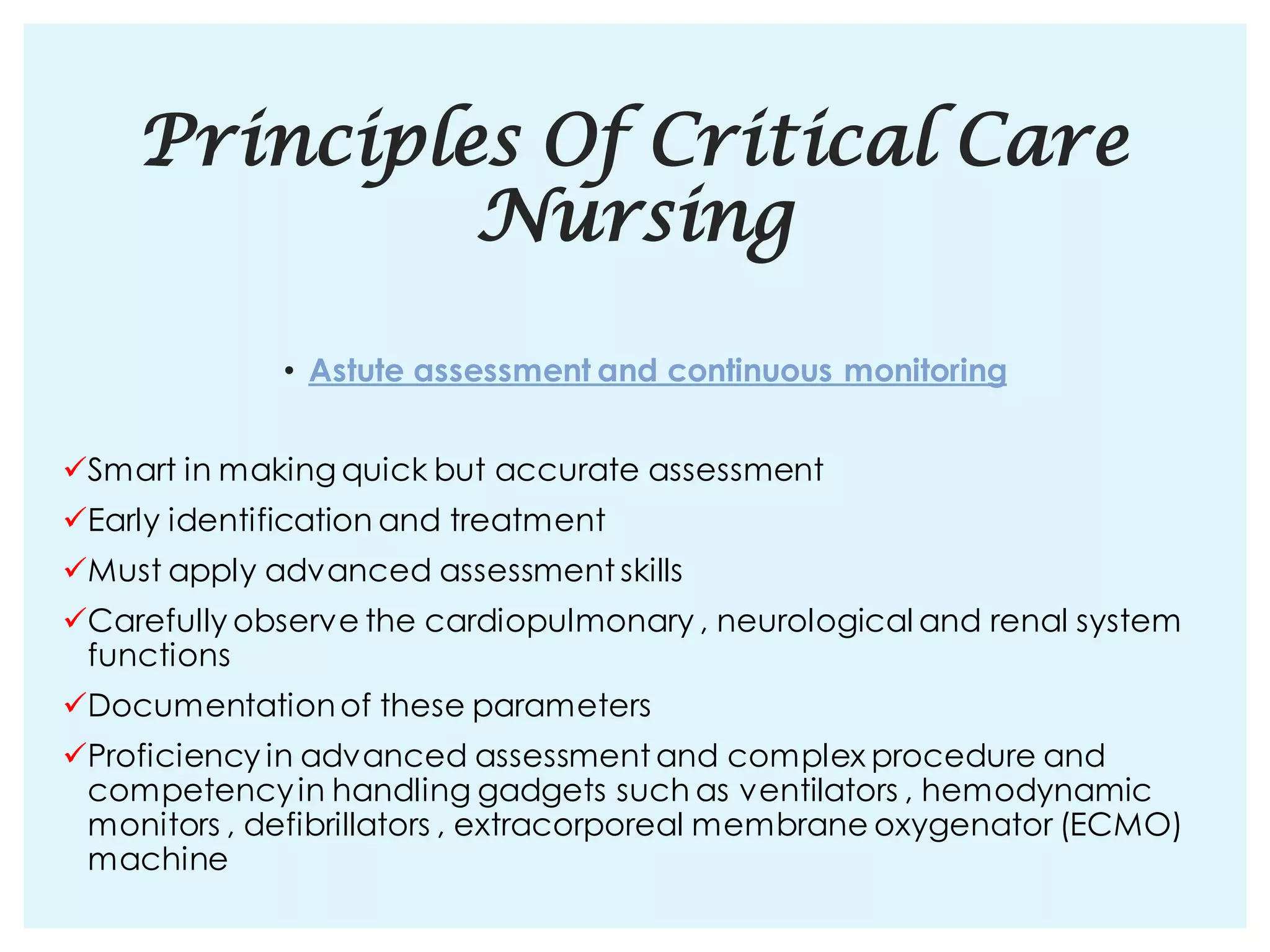Management of Critically ill Patient | PDF