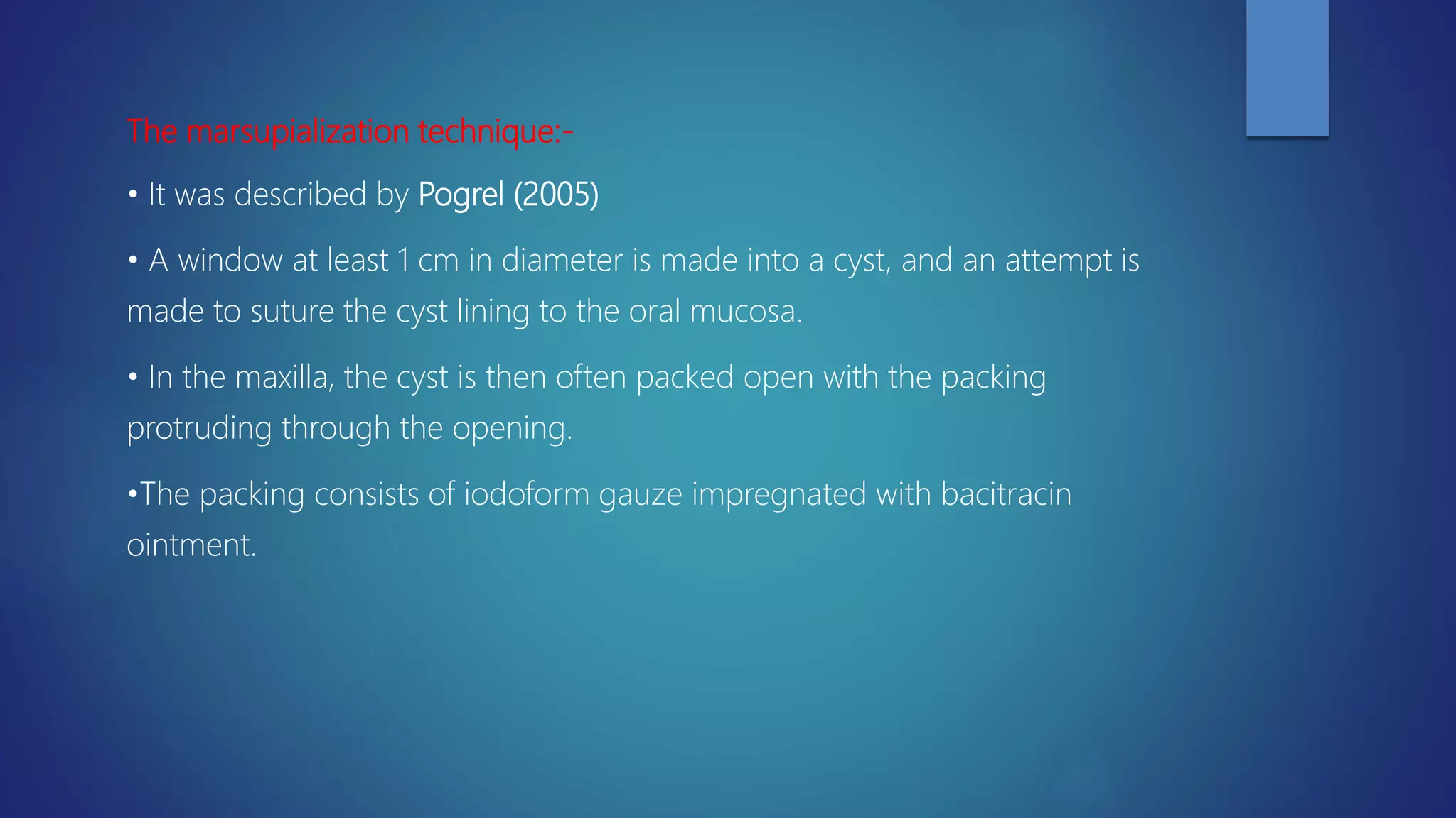 Management of cyst | PPTX