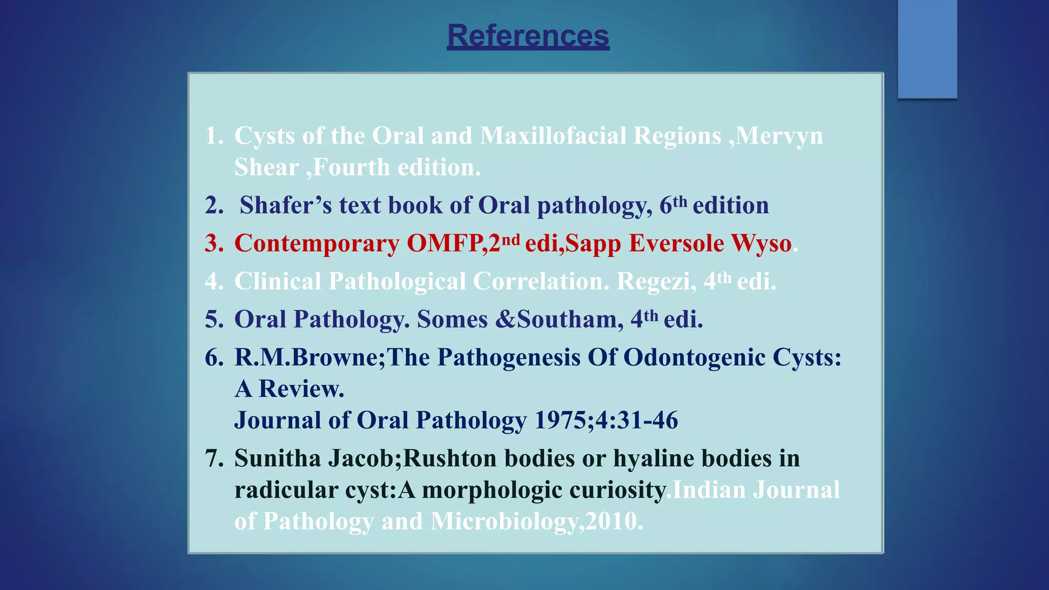 Management of cyst | PPTX