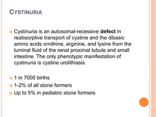 Management of cystine stone | PPTX