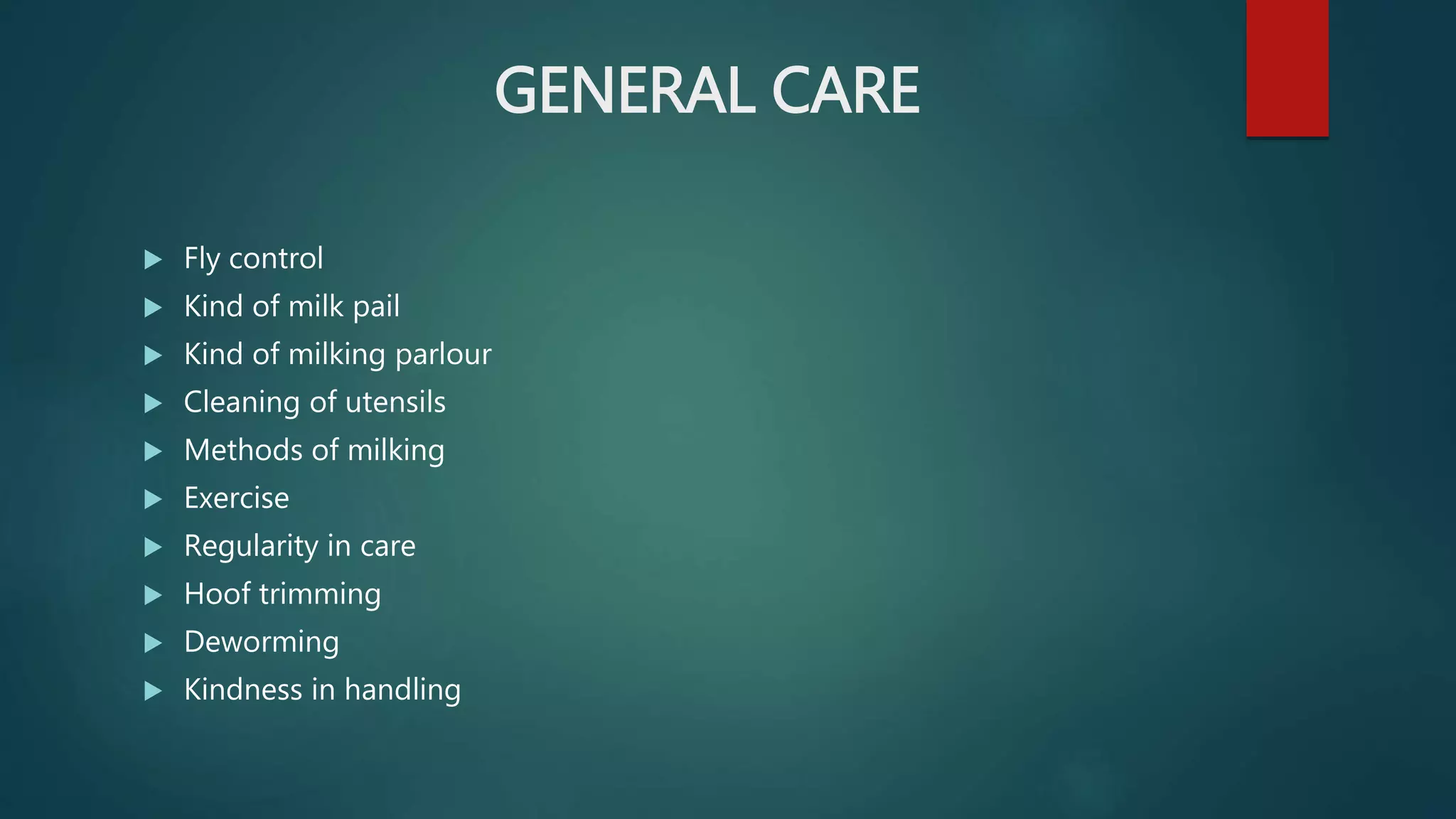 Management of dairy cattle | PPTX