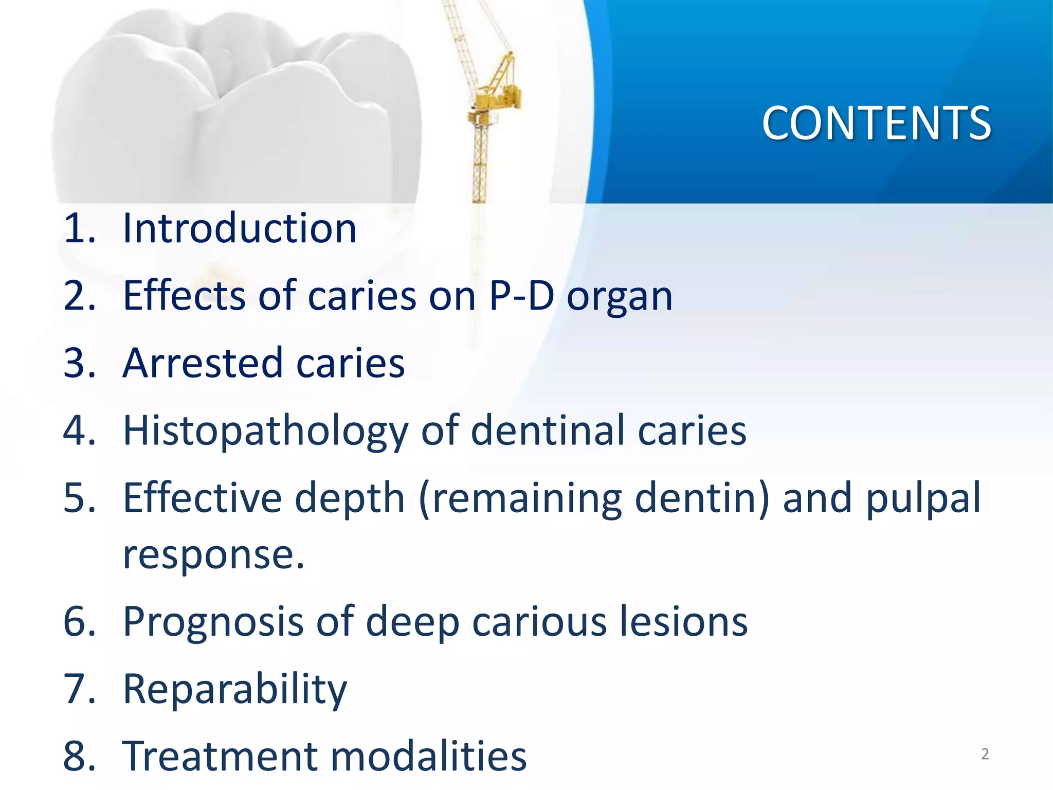 Management of deep carious lesions | PPTX