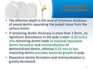 Management of deep carious lesions | PPTX