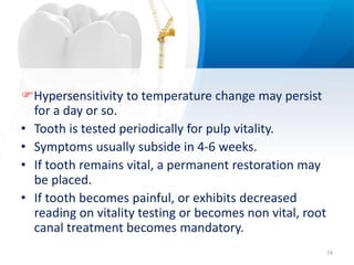 Management of deep carious lesions | PPTX