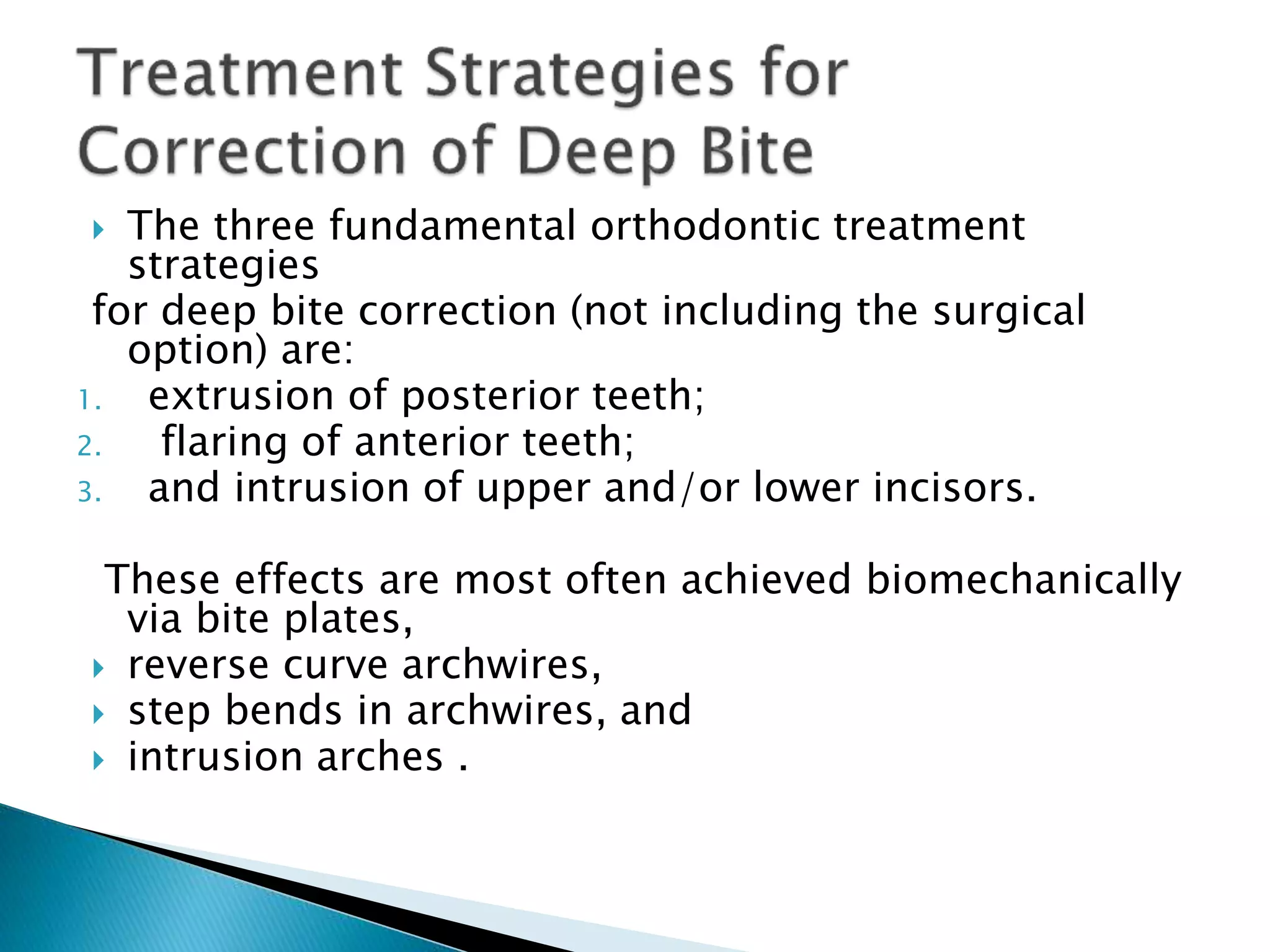 Management of deep overbite | PPTX