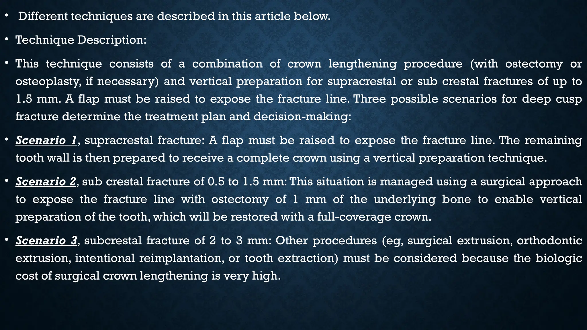 MANAGEMENT OF DEEP SUBGINGIVAL FRACTURES JC.pptx