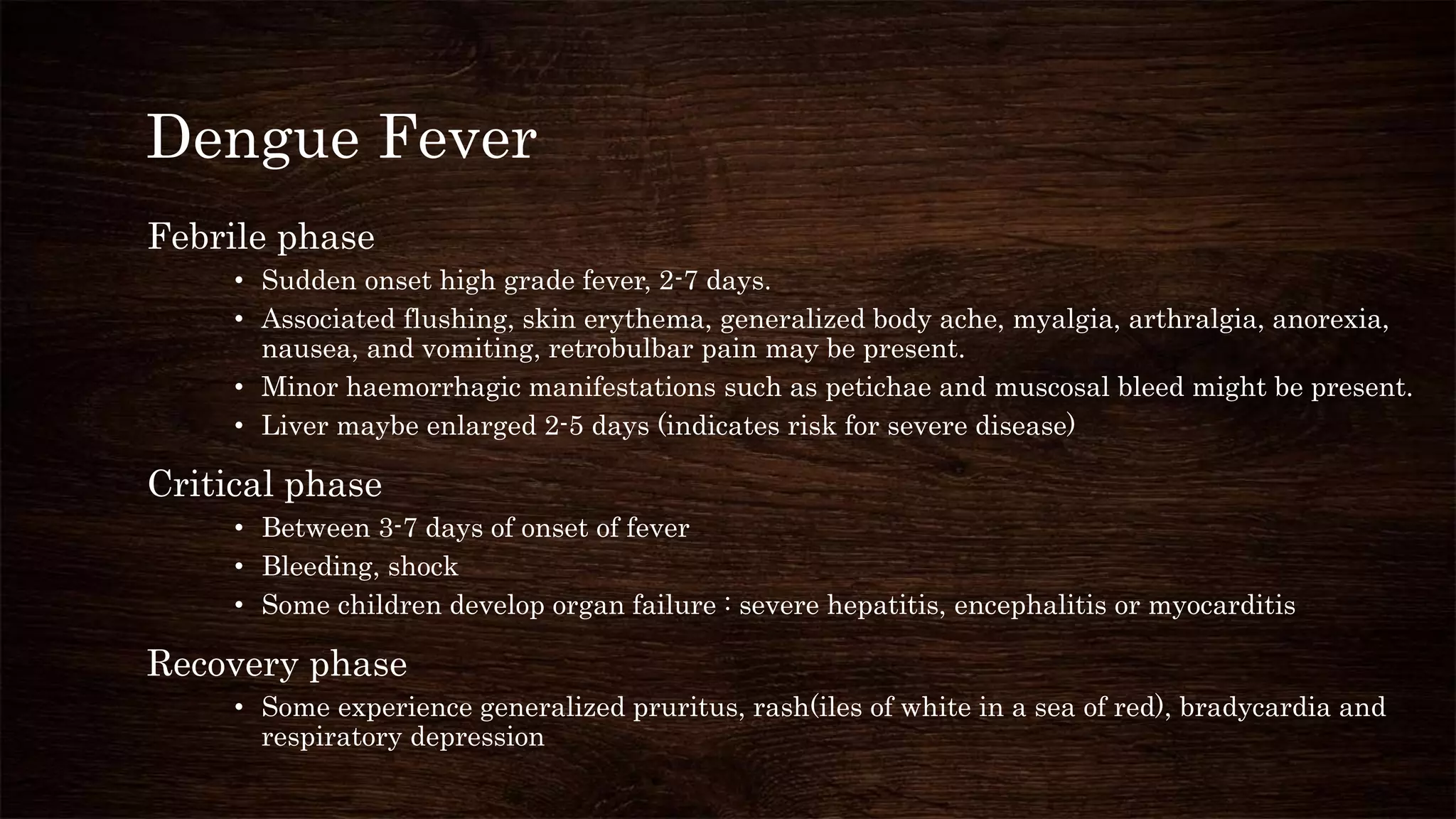 Management of dengue | PPTX | Infectious Diseases | Diseases and Conditions